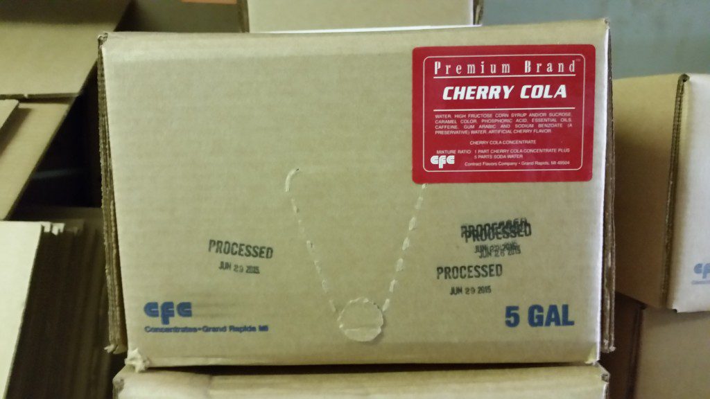 Cherry Cola Syrup 5 Gal Bag in the Box BIB - Red Eye Coffee Guy